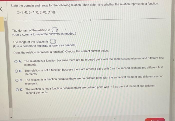 Solved State the domain and range for the following | Chegg.com