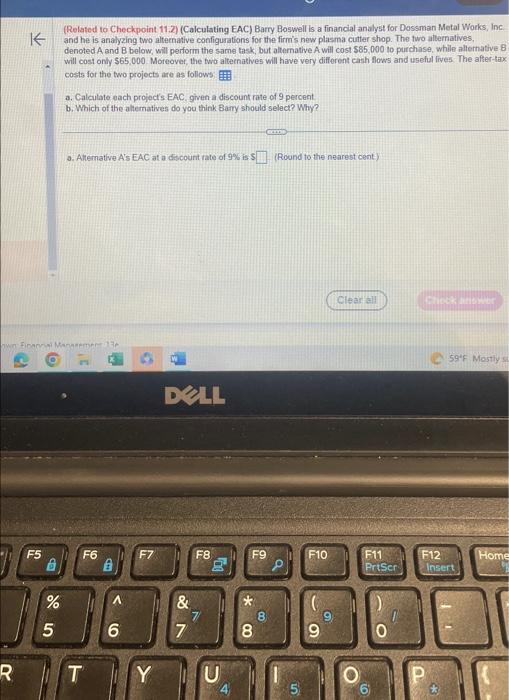 Solved (Related to Checkpoint 11.2) (Calculating EAC) Barry | Chegg.com