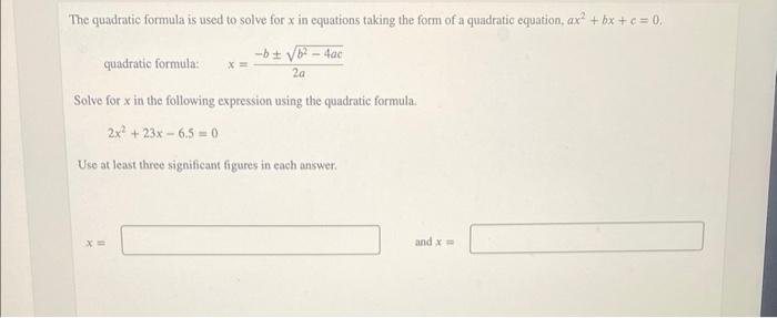 Solved Rearrange this expression into quadratic form, | Chegg.com