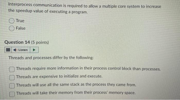 Solved Interprocess communication is required to allow a | Chegg.com