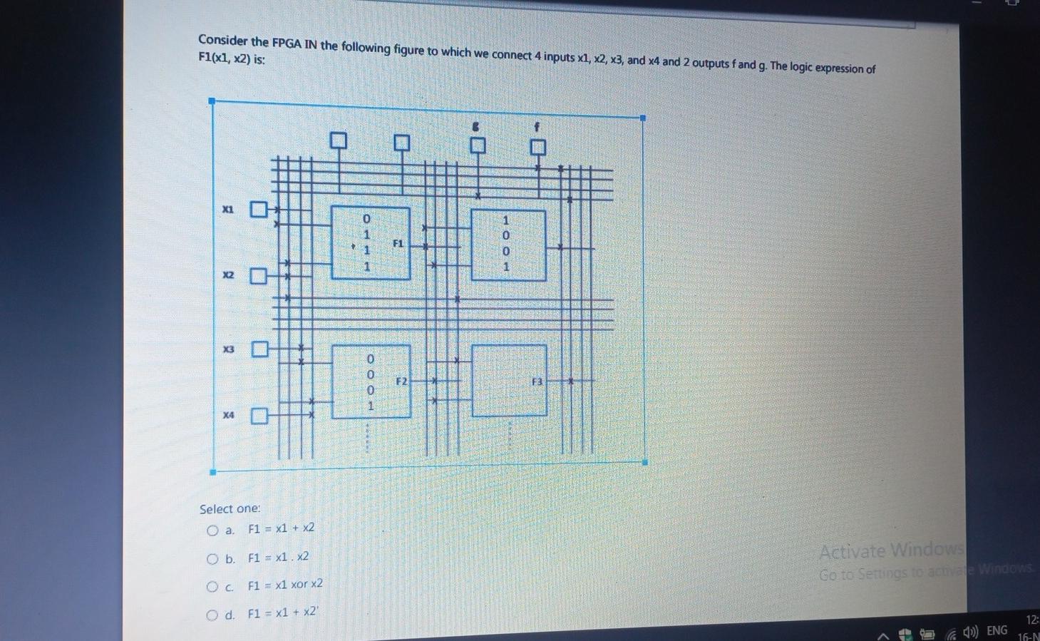 Solved Consider the FPGA IN the following figure to which we | Chegg.com