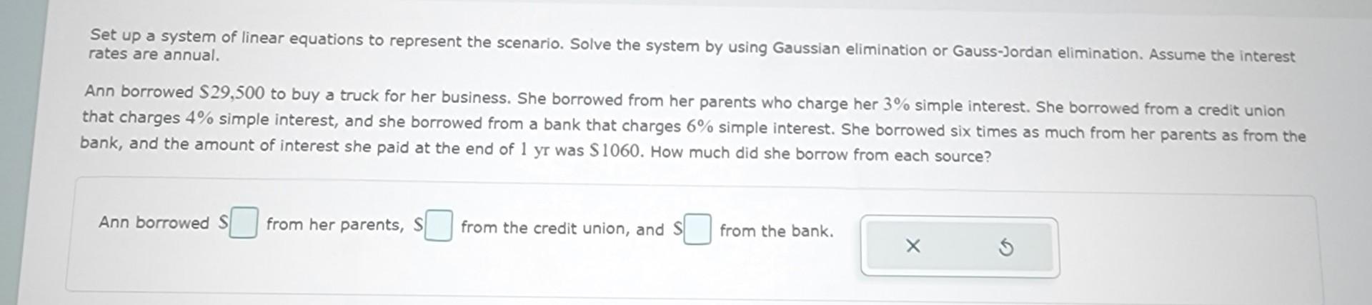 Solved Set up a system of linear equations to represent the | Chegg.com