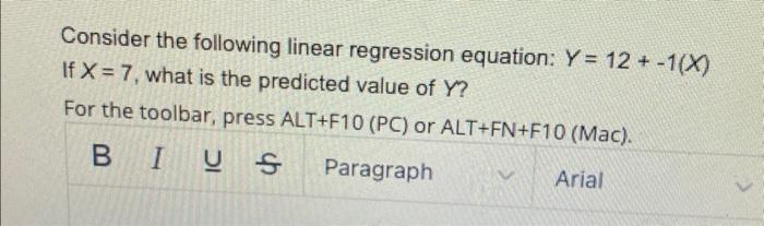 Solved Consider the following linear regression equation: | Chegg.com