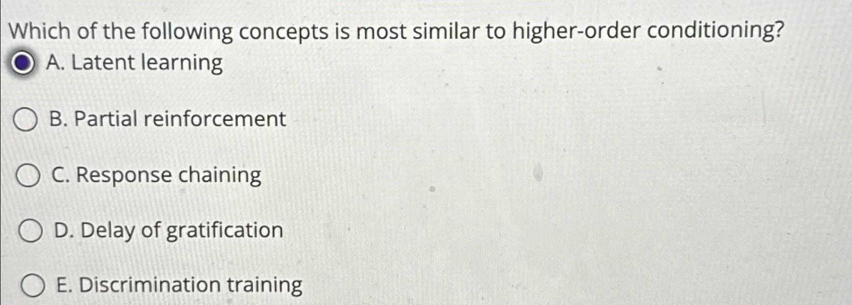 Solved Which of the following concepts is most similar to | Chegg.com