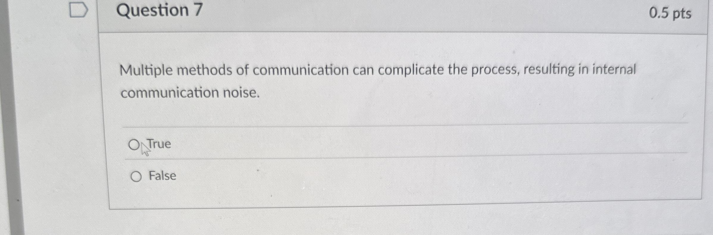 Solved Question 70.5 ﻿ptsMultiple methods of communication | Chegg.com
