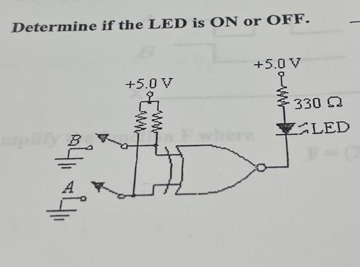 Solved Determine if the LED is ON or OFF. | Chegg.com