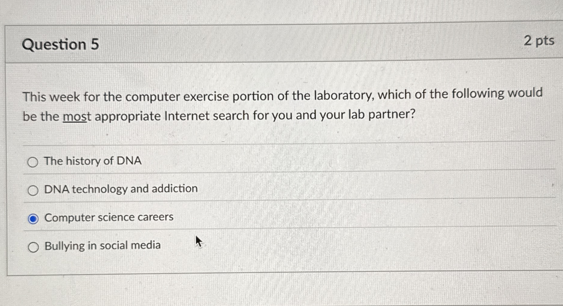 Solved Question 52 ﻿ptsThis week for the computer exercise | Chegg.com