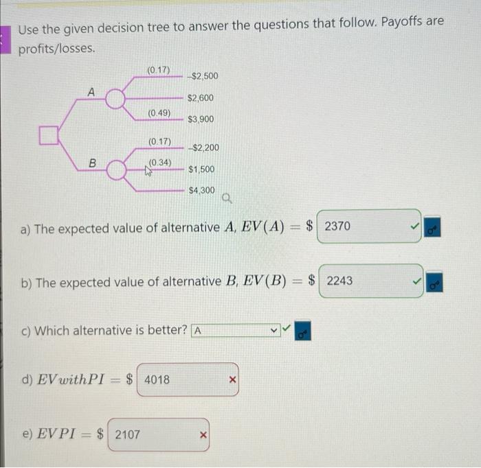 Solved Use the given decision tree to answer the questions | Chegg.com