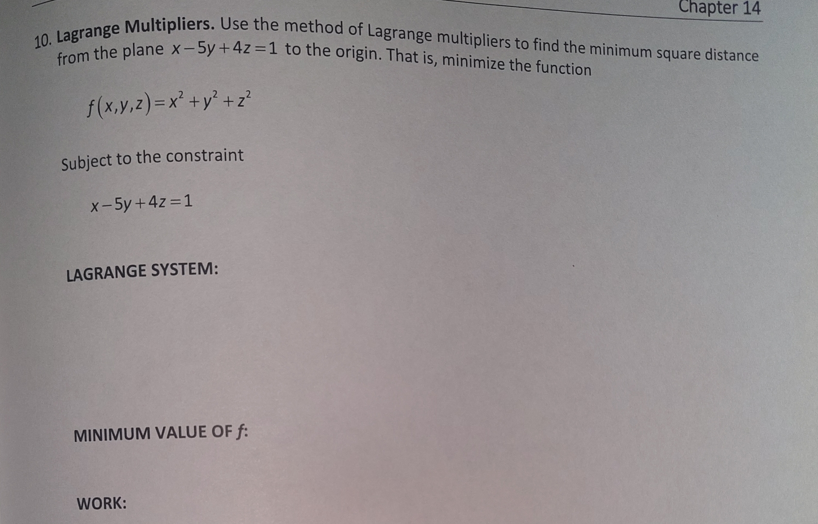 Solved Lagrange Multipliers. Use the method of Lagrange | Chegg.com