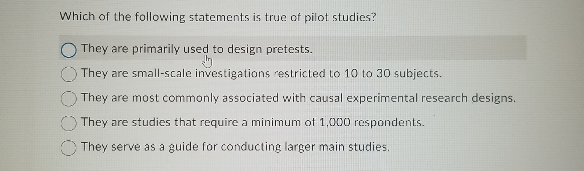 Solved Which of the following statements is true of pilot | Chegg.com