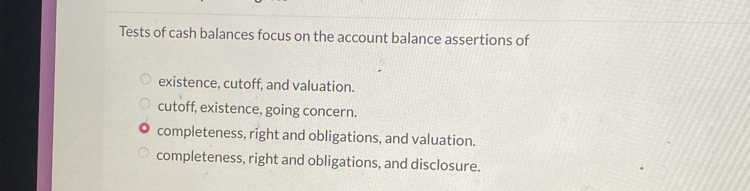 Solved Tests of cash balances focus on the account balance | Chegg.com