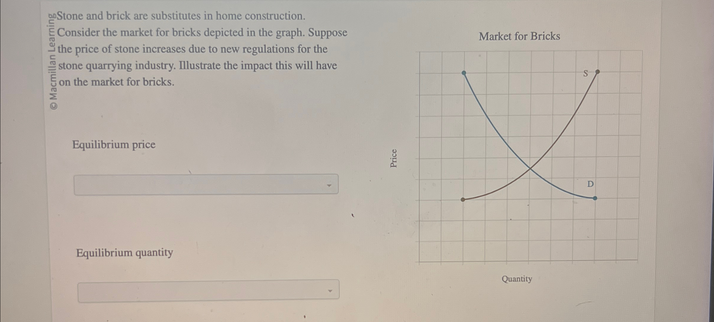 Solved ontone and brick are substitutes in home | Chegg.com