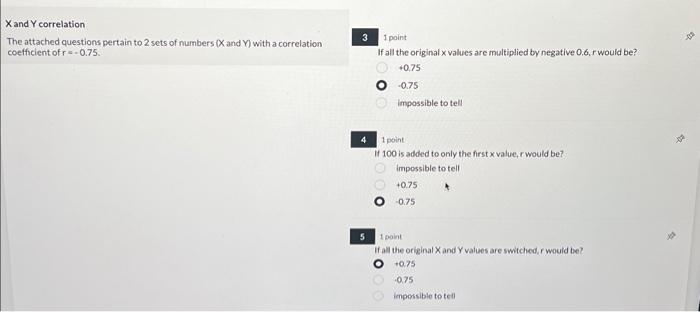 Solved X and Y correlation The attached questions pertain to | Chegg.com