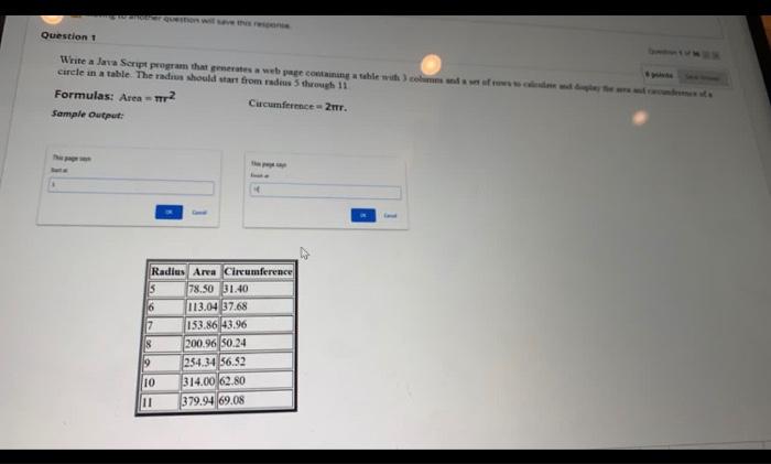 Solved Question 1 Write a JavaScript program that we | Chegg.com