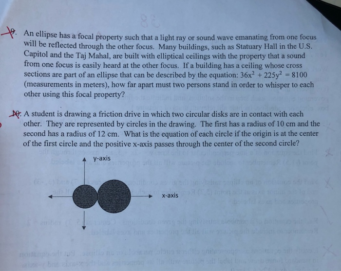 Solved An ellipse has a focal property such that a light ray | Chegg.com