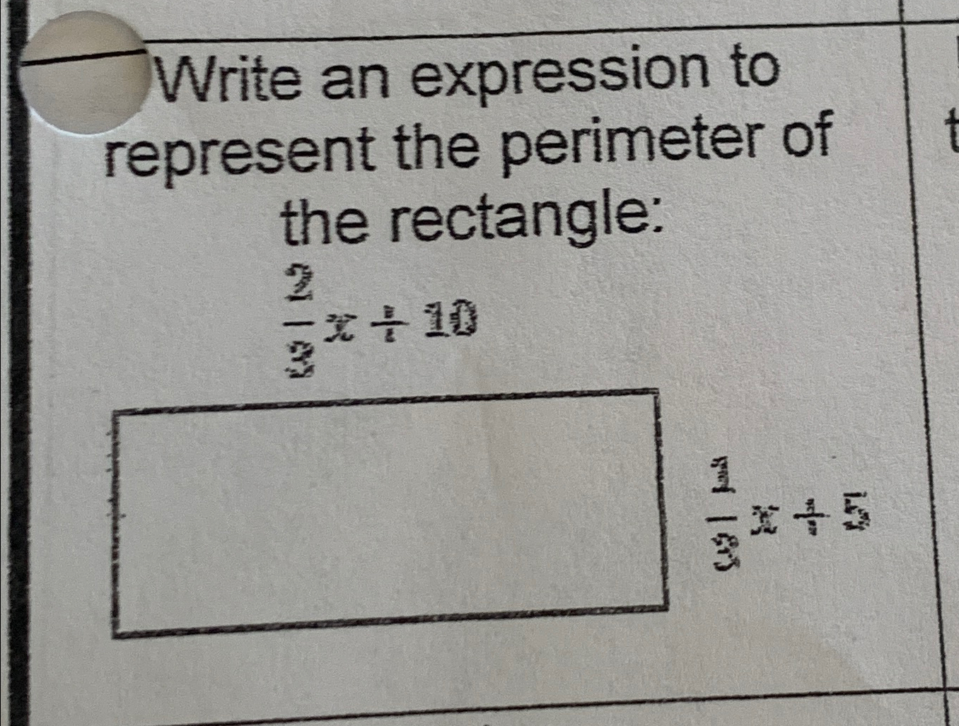 Solved Write an expression to represent the perimeter of the | Chegg.com Solved Write an expression to represent the perimeter of the | Chegg.com