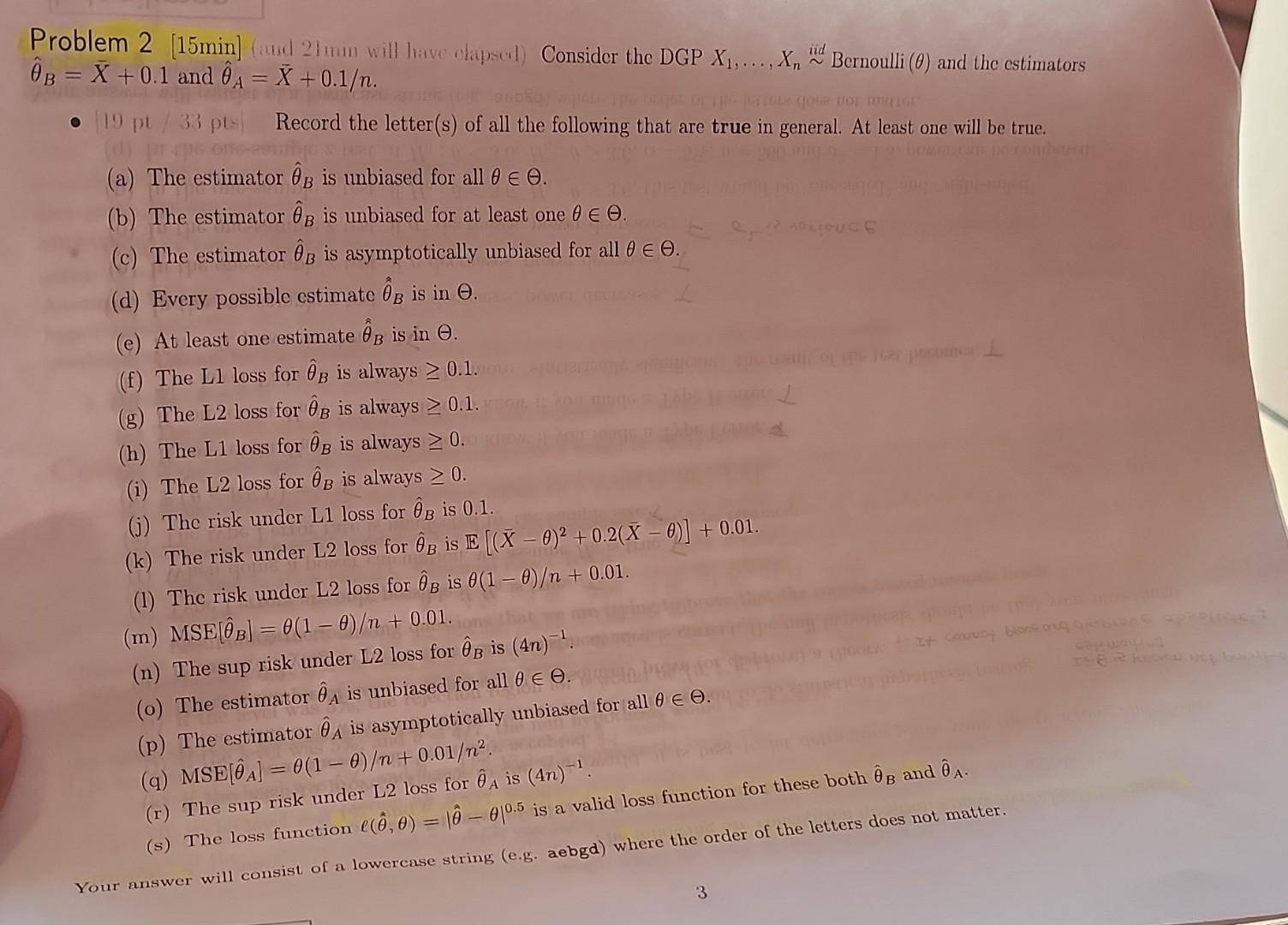 Solved Problem 2 [15min] (and 21 mm will have chapsed) | Chegg.com