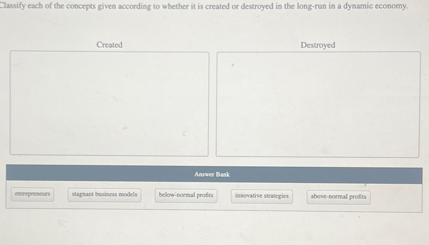 Solved Classify each of the concepts given according to | Chegg.com