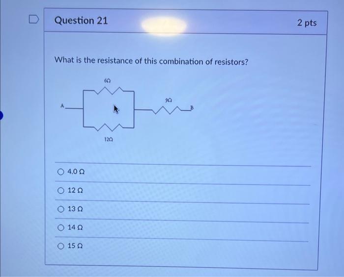 Solved What is the resistance of this combination of | Chegg.com