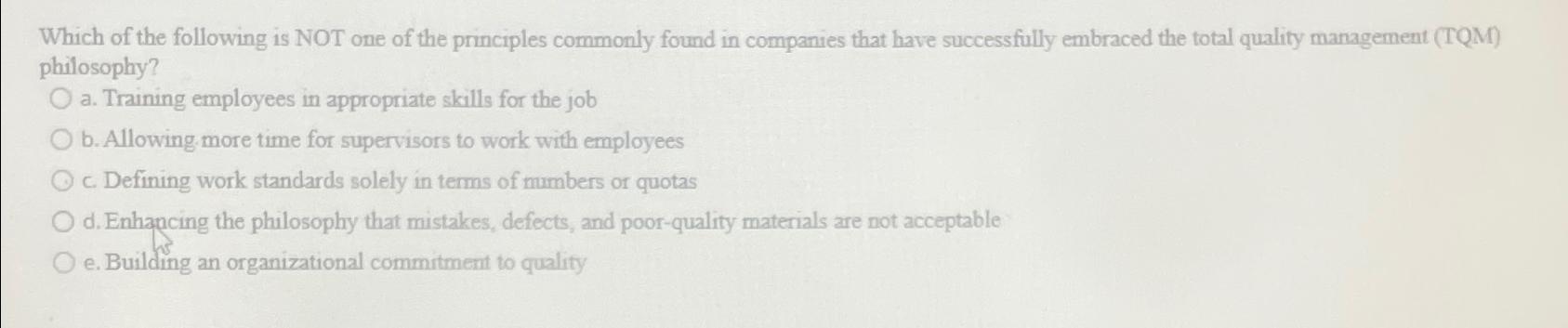 Solved Which of the following is NOT one of the principles | Chegg.com