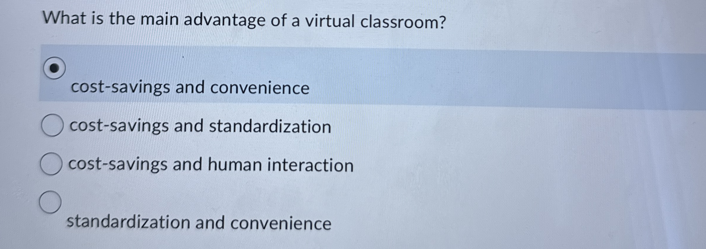 Solved What is the main advantage of a virtual | Chegg.com