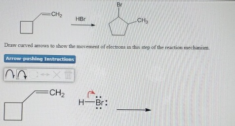 Solved Br CH2 HBr CH3 Draw curved arrows to show the | Chegg.com