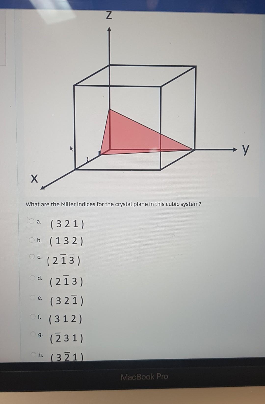Solved N у Х What are the Miller Indices for the crystal | Chegg.com
