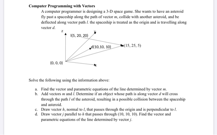 Solved Computer Programming with Vectors A computer | Chegg.com
