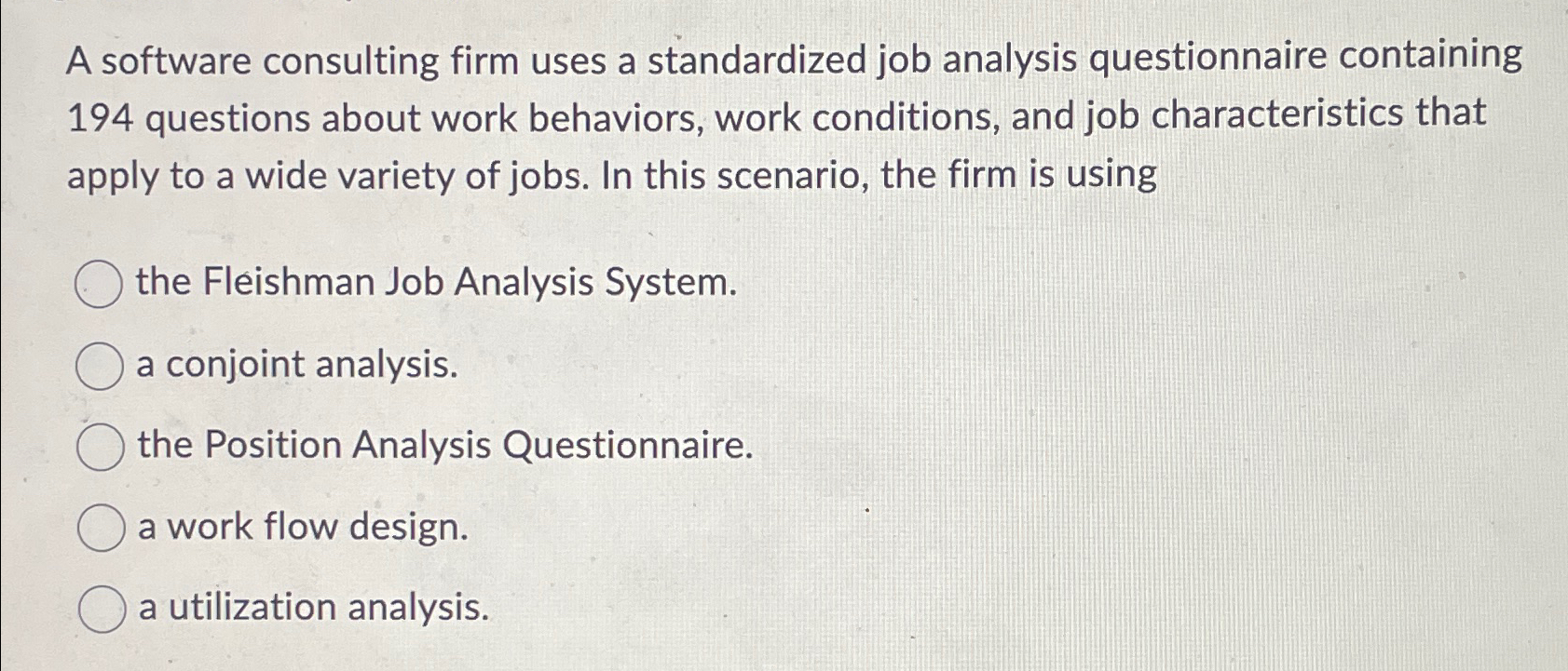 Solved A software consulting firm uses a standardized job | Chegg.com