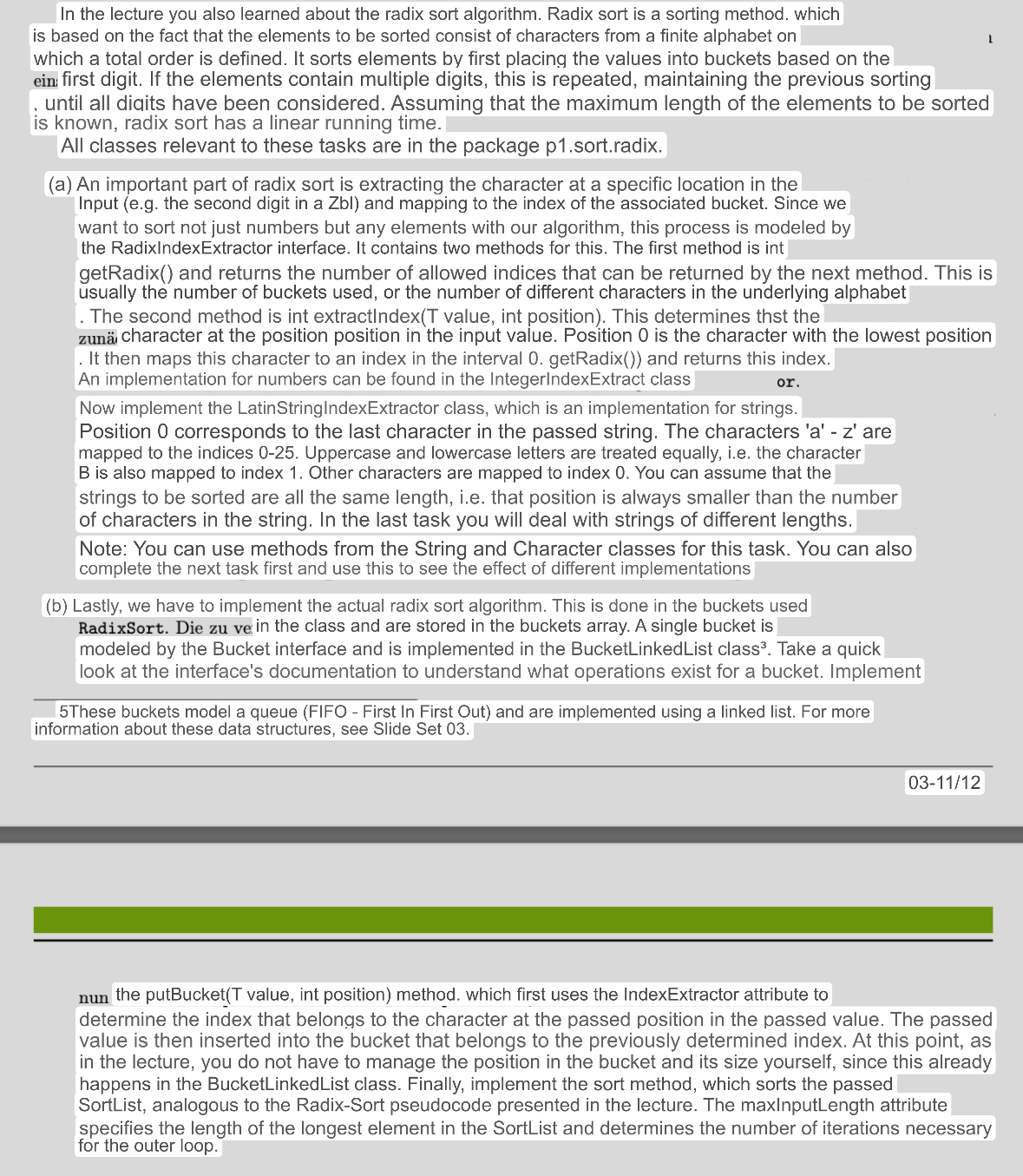 Solved package p1.sort.radix;import static | Chegg.com