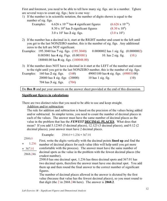 Solved ARE hem 310 Lab Exercise - \#1B Uncertainty in | Chegg.com