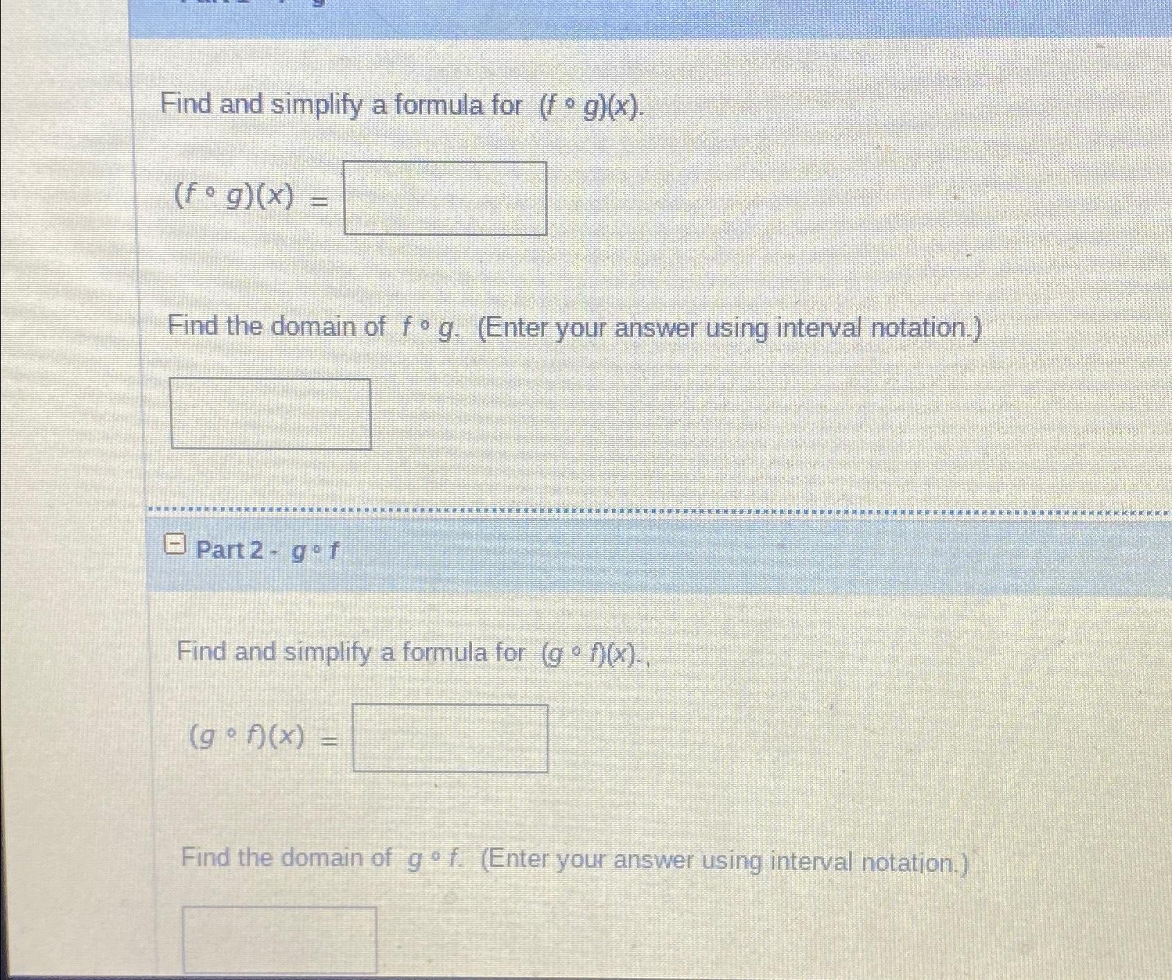 Find and simplify a formula for | Chegg.com