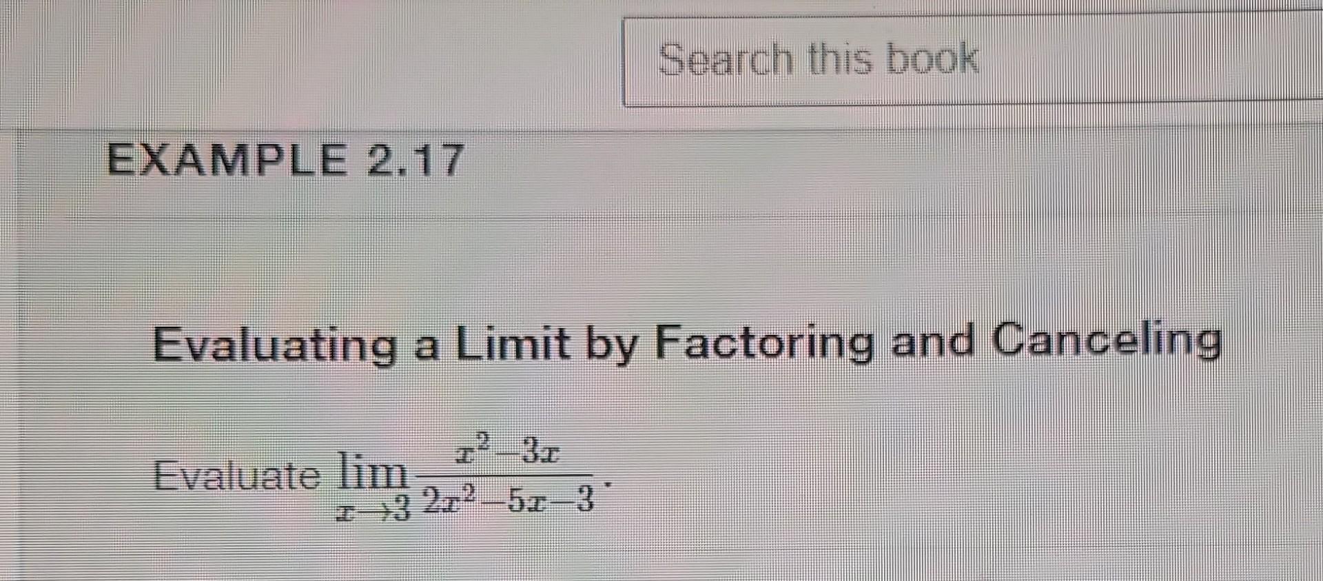 Solved Evaluating a Limit by Factoring and Canceling | Chegg.com