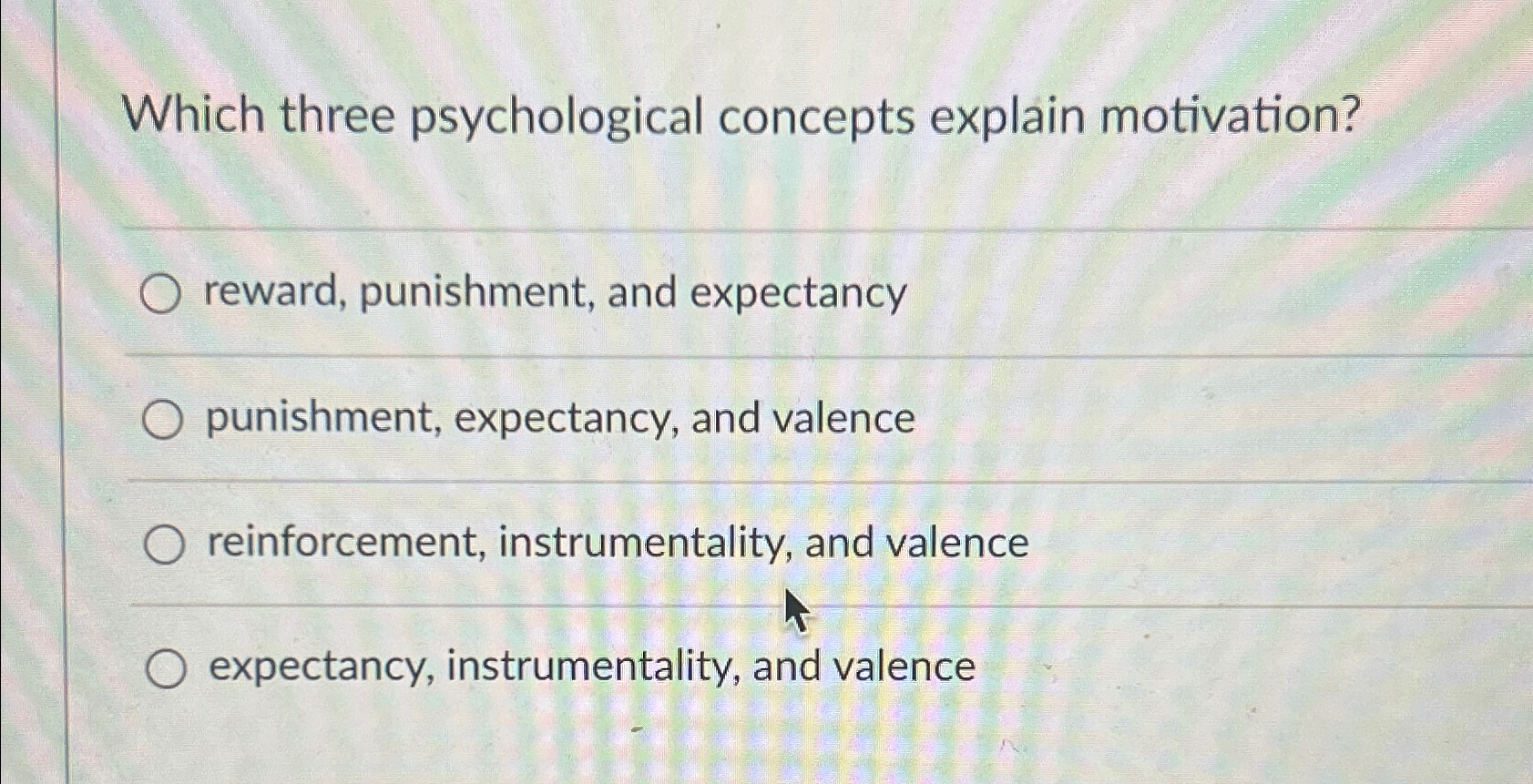 Solved Which three psychological concepts explain | Chegg.com