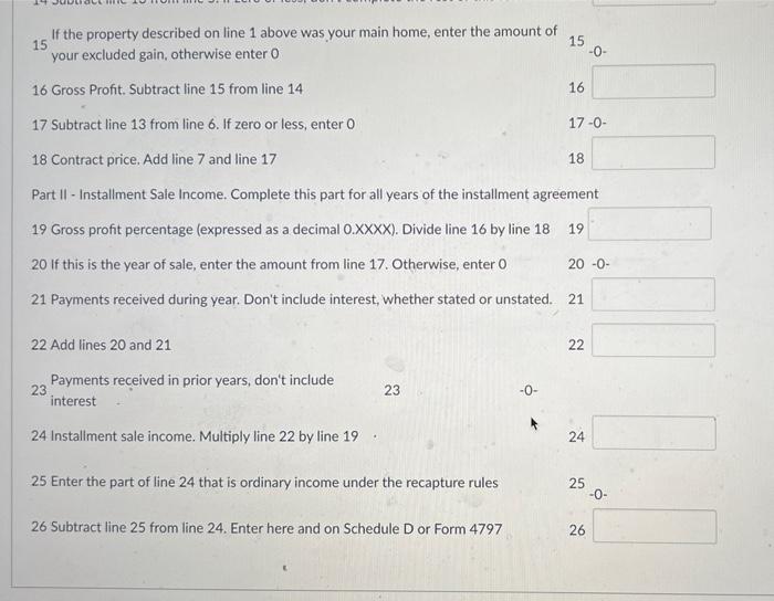 In 2022, Bill B. Billerson sold real property for | Chegg.com