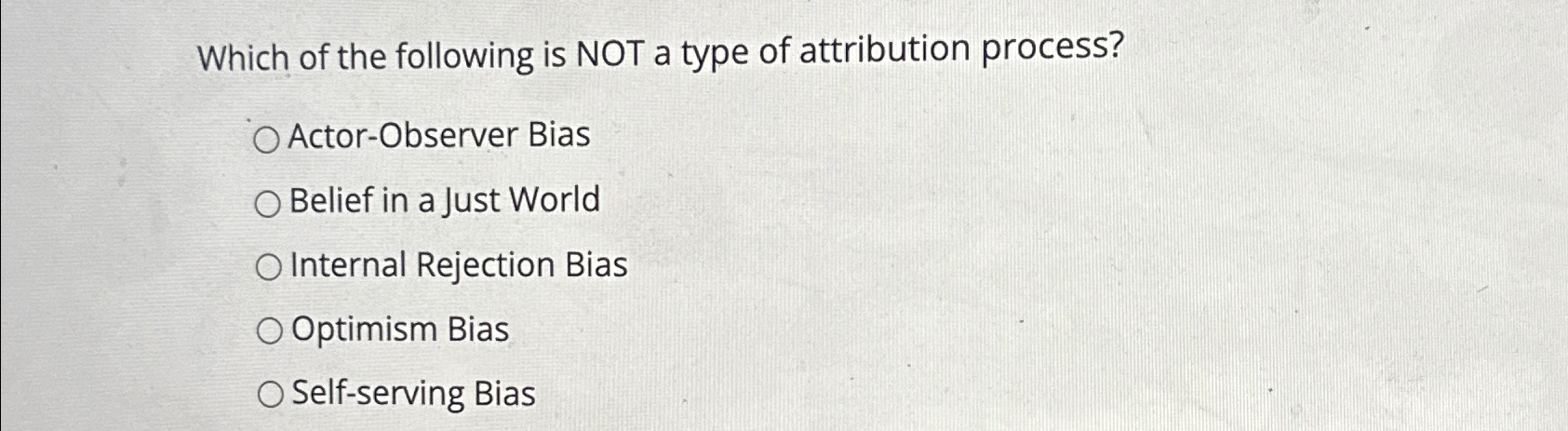 Solved Which of the following is NOT a type of attribution | Chegg.com