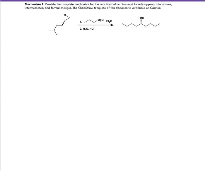 Solved Mechanism 2. Provide the complete mechanism for the | Chegg.com