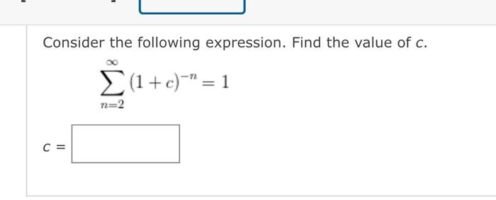 Solved Consider the following expression. Find the value of | Chegg.com