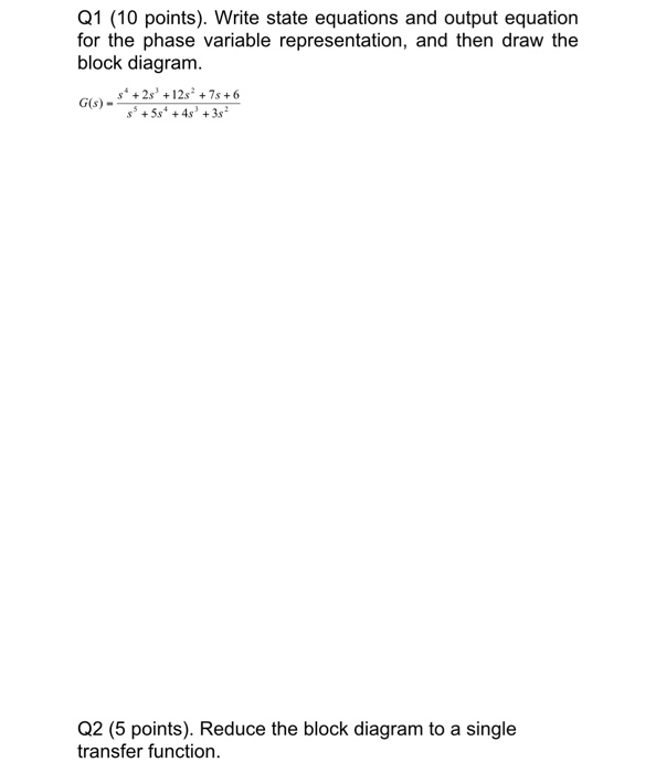 Solved Q1 (10 points). Write state equations and output | Chegg.com Solved Q1 (10 points). Write state equations and output | Chegg.com