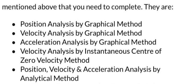 KINEMATIC AND DYNAMIC ANALYSIS OF A LINKAGE MECHANISM | Chegg.com