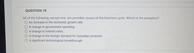 Solved QUESTION 10All of the following, except one, are | Chegg.com