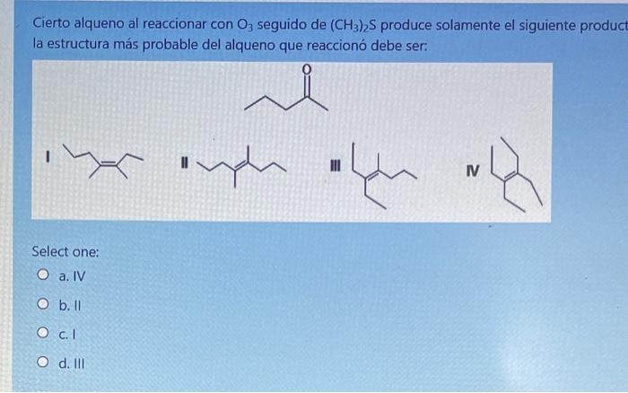 Solved A certain alkene reacting with O3 followed by (CH3)2S | Chegg.com