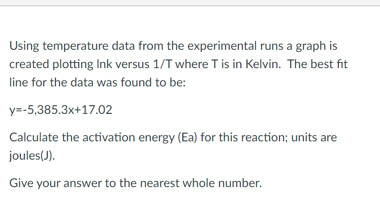 Solved Using temperature data from the experimental runs a | Chegg.com