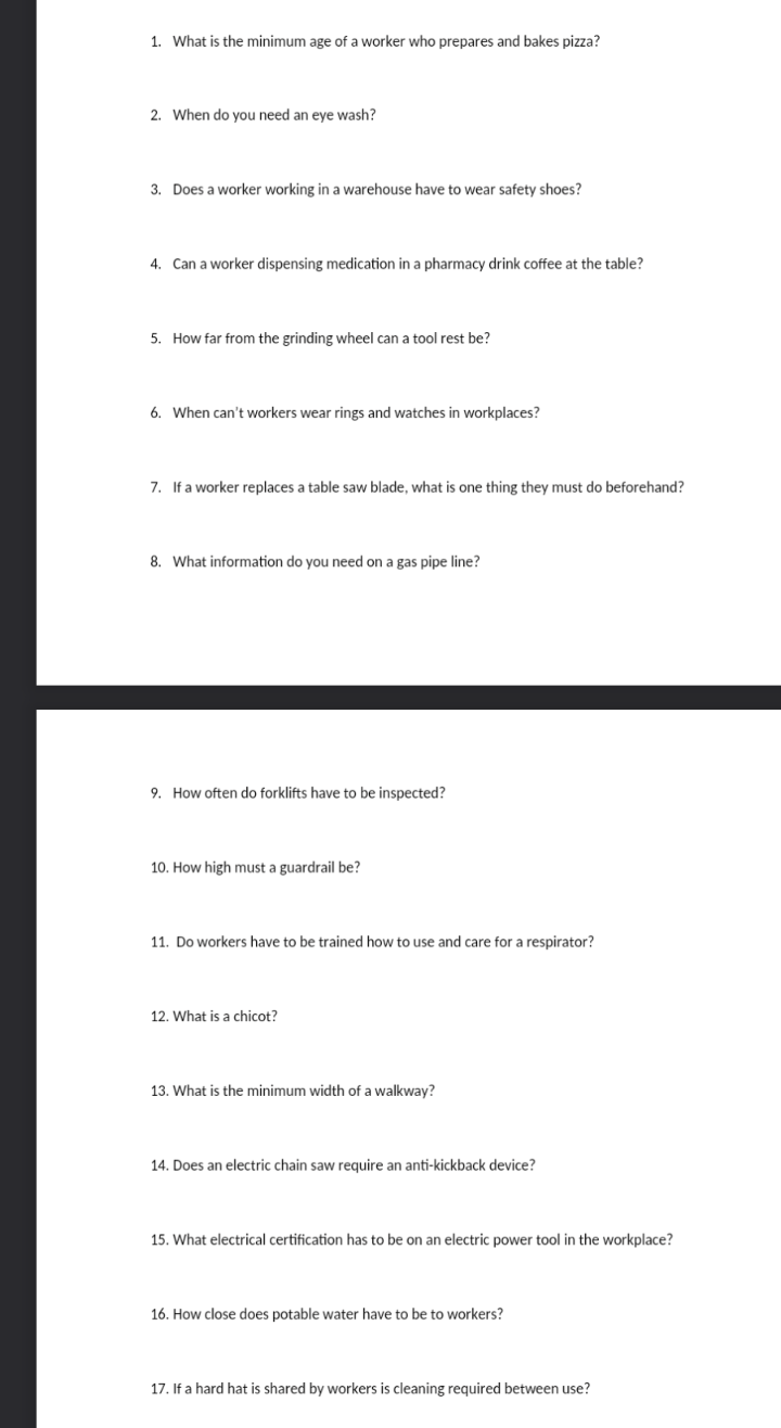 Solved I need sections as well as subsections of these | Chegg.com