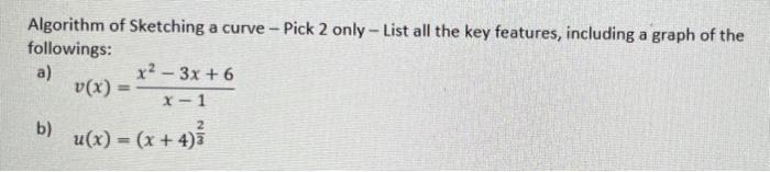 Solved Algorithm of Sketching a curve - Pick 2 only - List | Chegg.com