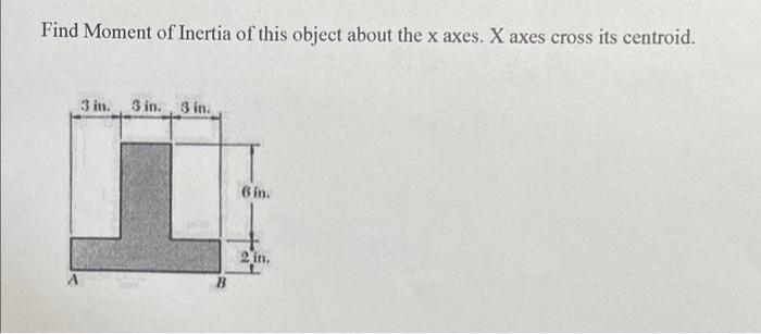 Solved Determine the Area Moment of inertia about the x axes | Chegg.com Solved Determine the Area Moment of inertia about the x axes | Chegg.com