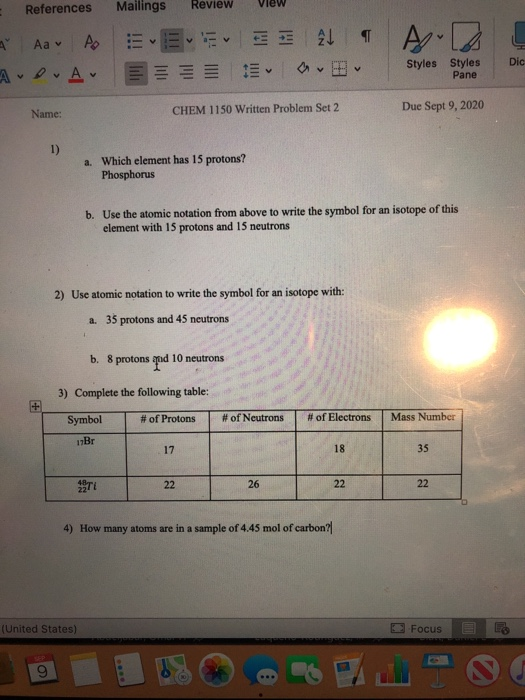 Solved References Mailings Review A Al 1 Aav Dic Av Av