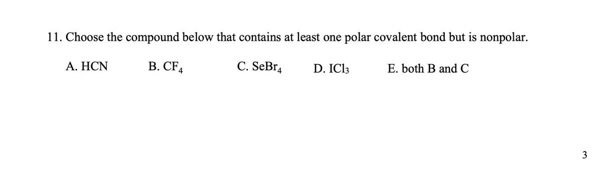 Solved Choose the compound below that contains at least one | Chegg.com