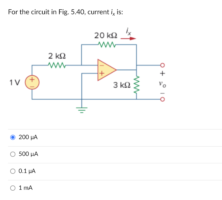Solved For the circuit in Fig. 5.40, ﻿current ix | Chegg.com