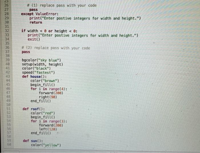 Project 5: Turtle Patterns || ** Problem Expected | Chegg.com